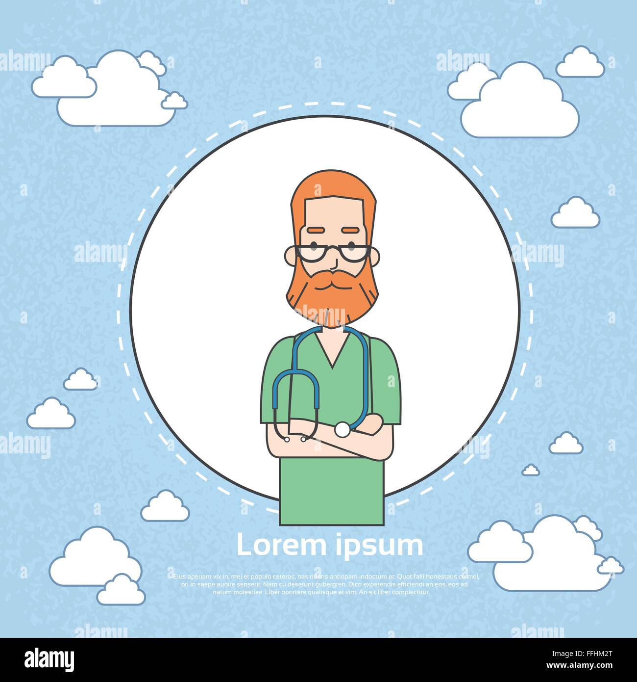 Senior Medical Doctor Profile Frame Stock Vector Image & Art - Alamy