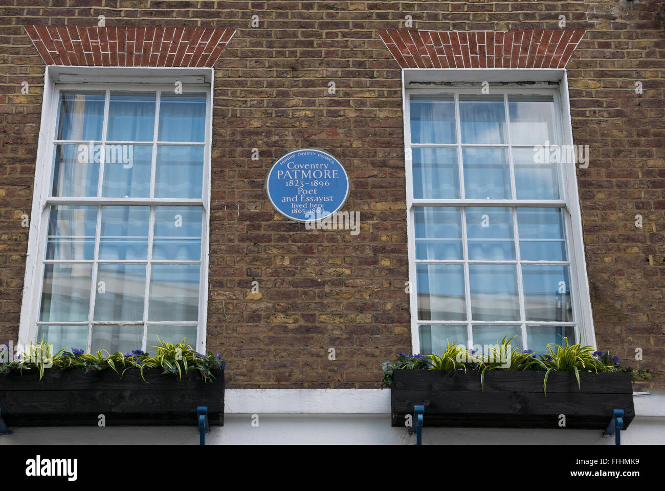 A commemorative blue plaque of Coventry Patmore (23 July 1823 – 26 ...