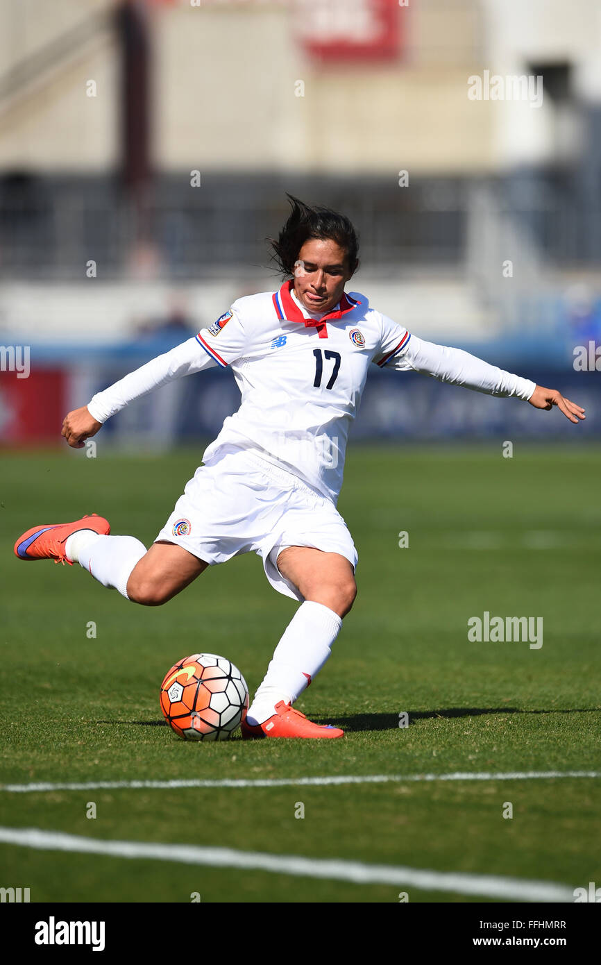 Frisco, Texas, USA. 13th Feb, 2016. Costa Rica forward Karla Villalobos ...