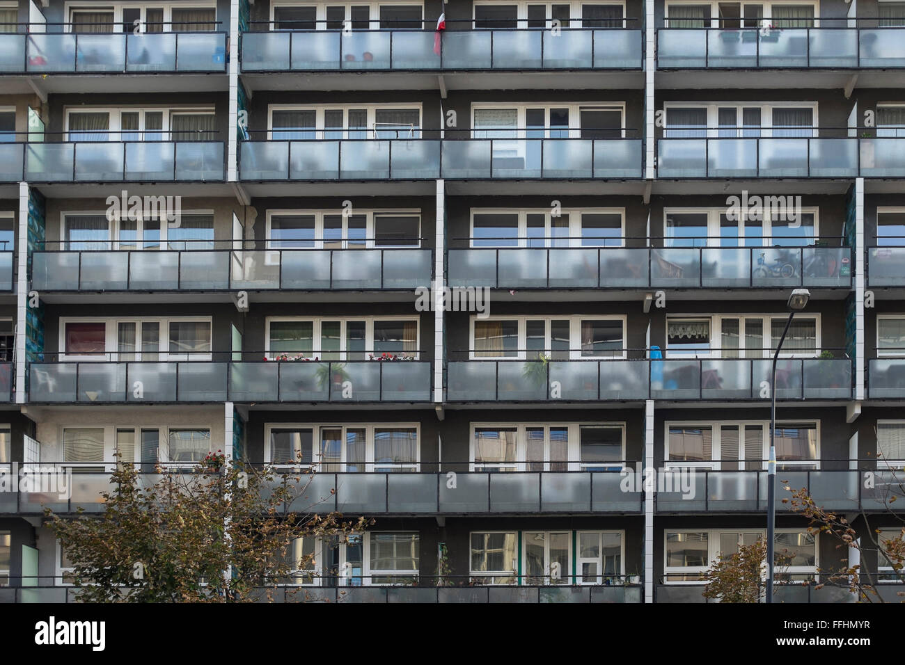 Warsaw housing blocks, Poland Stock Photo - Alamy