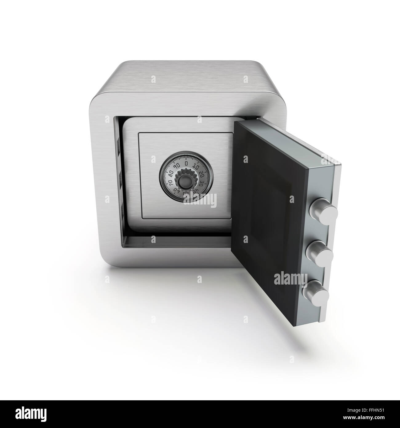 Open safe boxes nested one inside the other security concept Stock ...