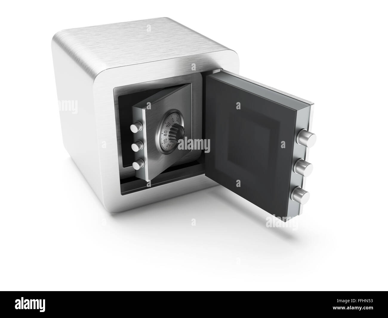 Open safe boxes nested one inside the other security concept Stock ...