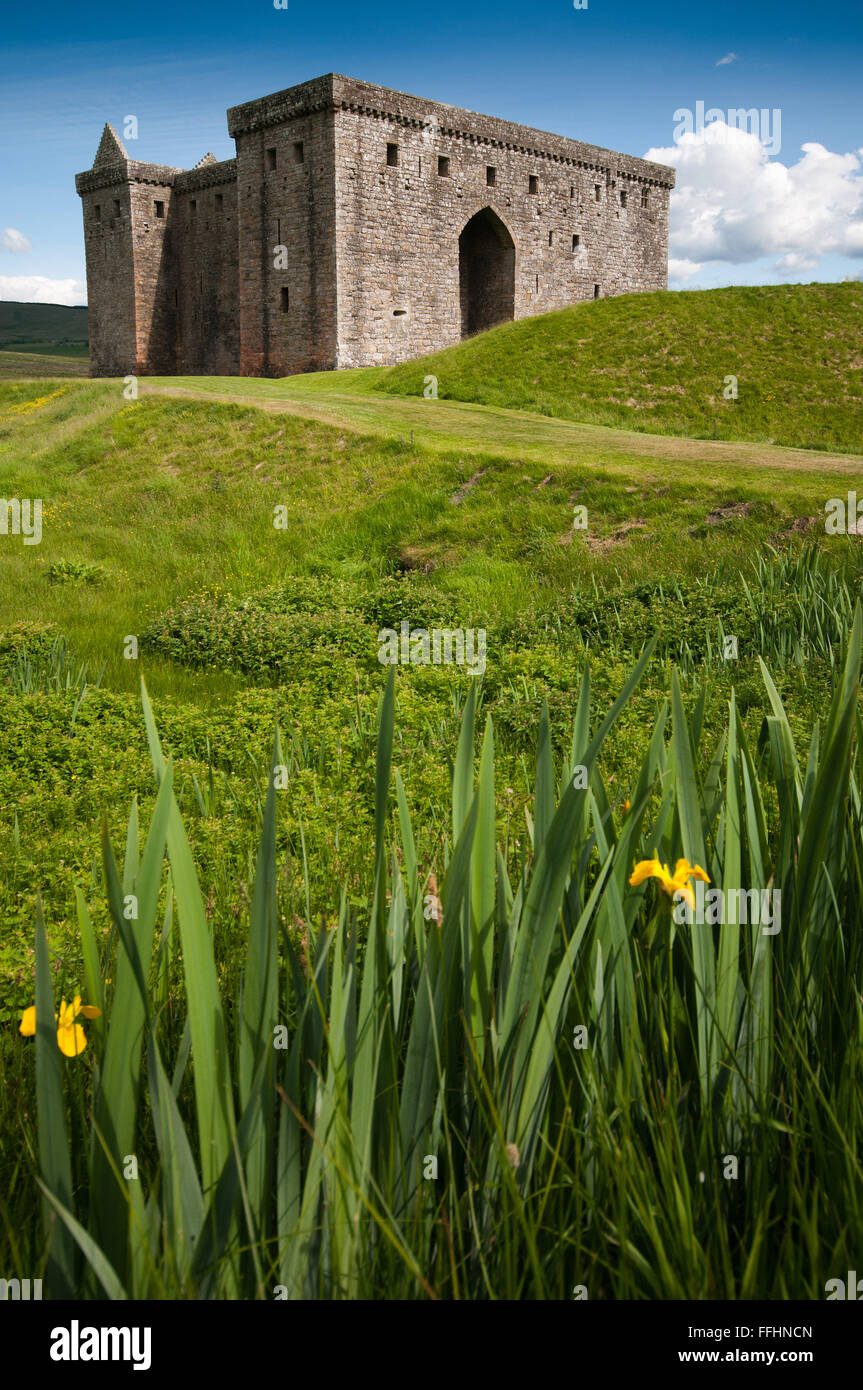 The ruins of Hermitage castle in the Scottish Borders Stock Photo - Alamy