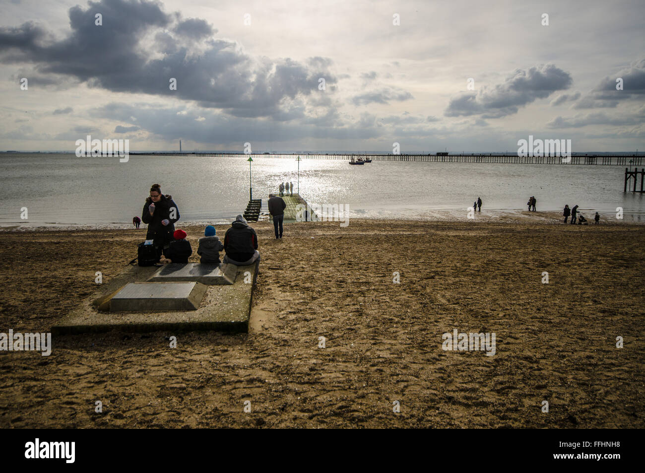 Visitors to Southend-on-Sea enjoy the beaches and the town's pier ...