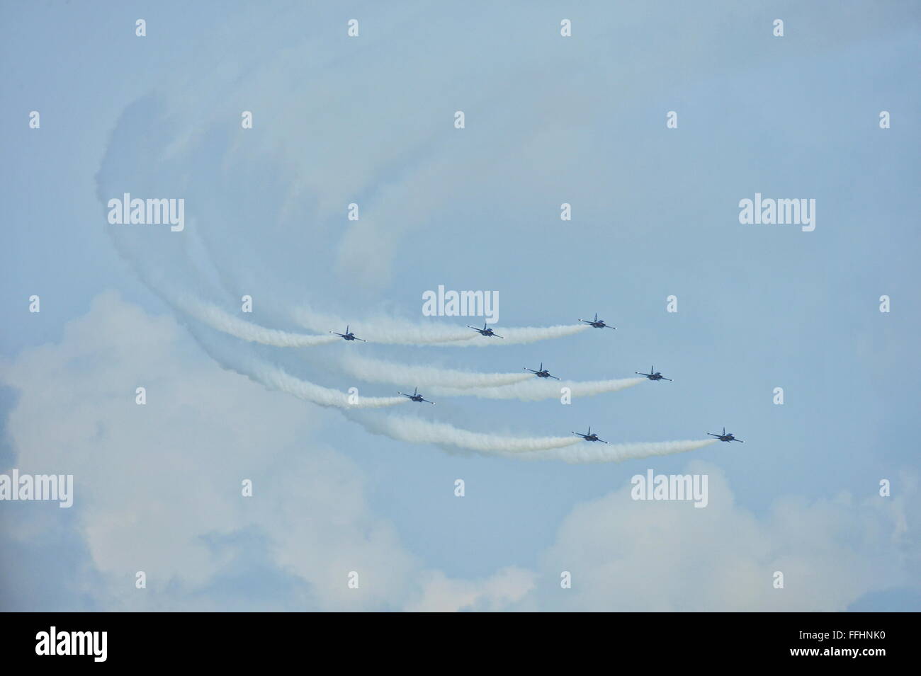Black Eagles, (T-50B), aerobatics team, Singapore Airshow 2016 ...
