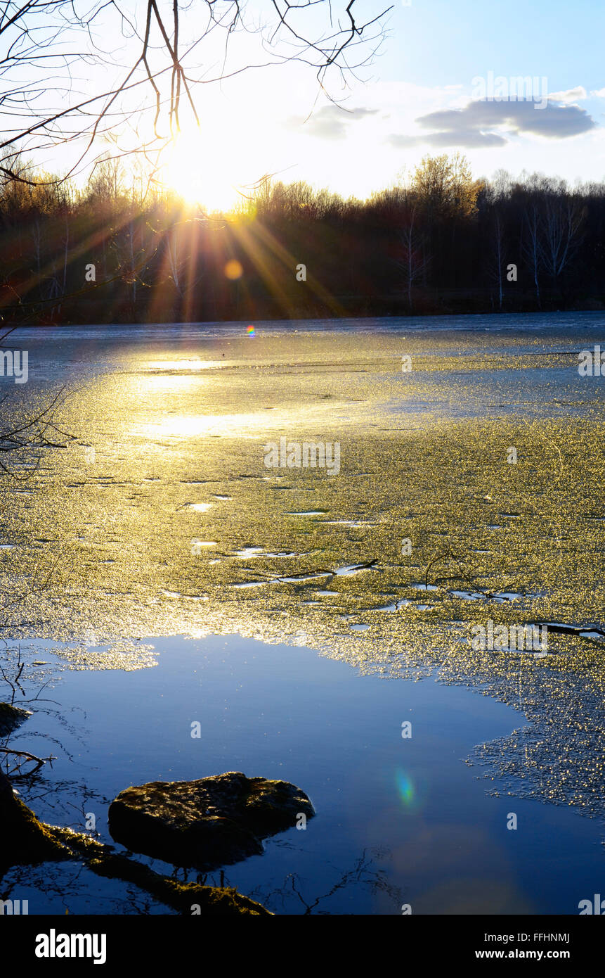Snow melting into river hi-res stock photography and images - Alamy