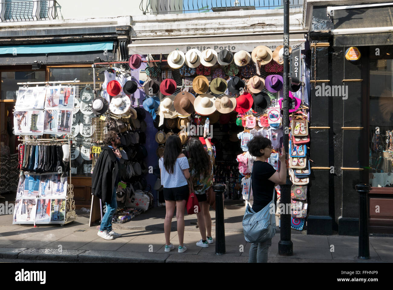 A hat shop on the famous Portobello Road, London, United Kingdom Stock ...