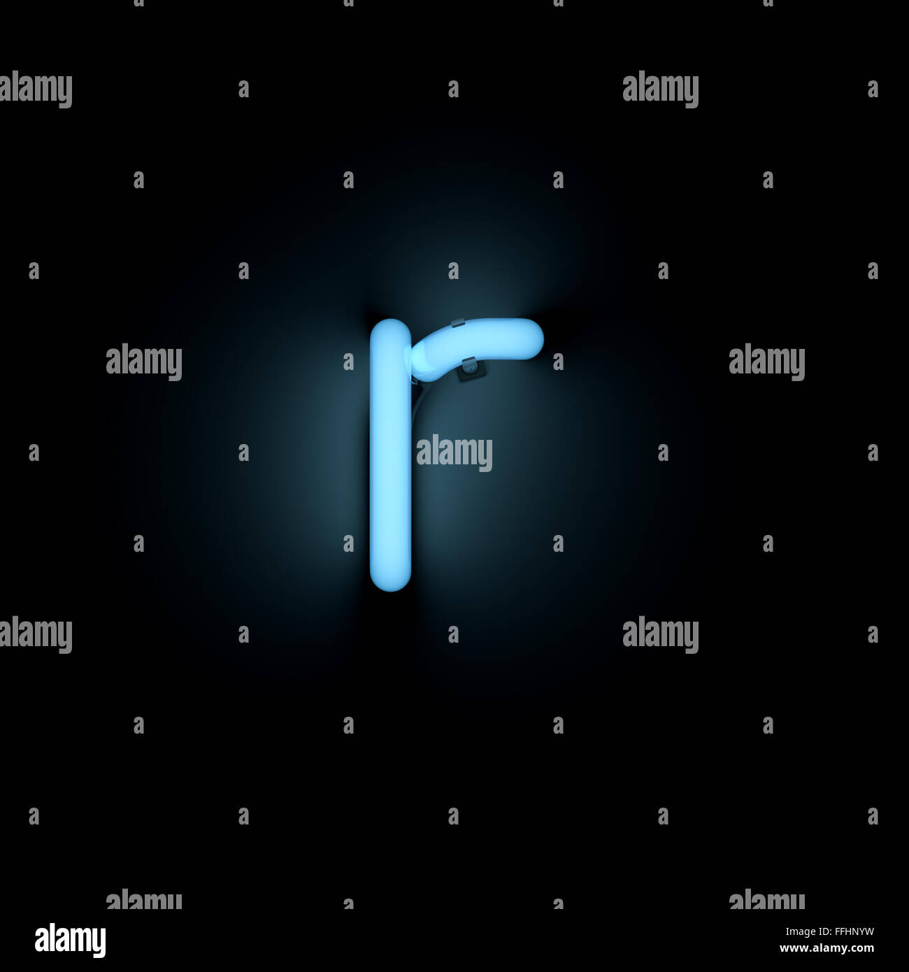 Letter r lower case neon alphabet collection isolated on black Stock ...