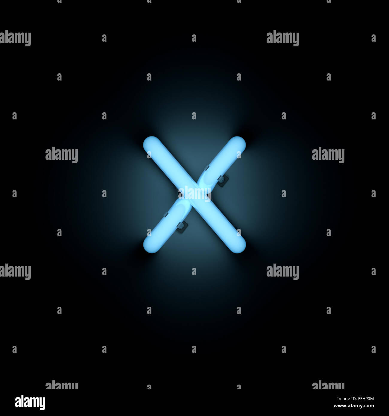 Letter x lower case neon alphabet collection isolated on black Stock Photo - Alamy