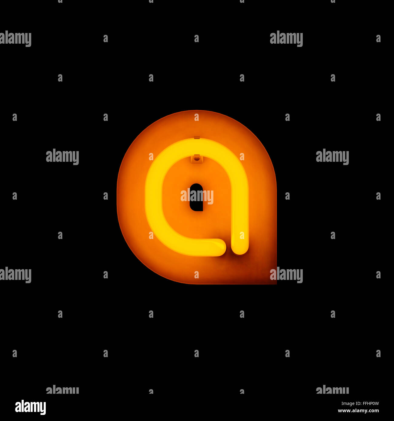 Neon Letter a lower case neon alphabet collection isolated on black ...