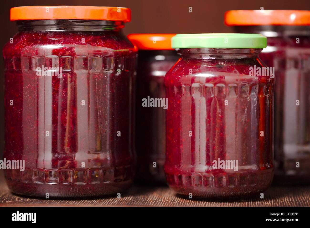 Jars of Jam Stock Photo - Alamy