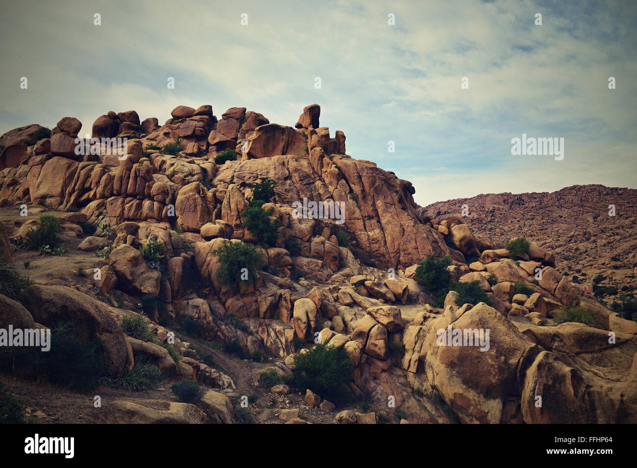 rocks in Tafroute in Atlas mountains in Morocco Stock Photo - Alamy