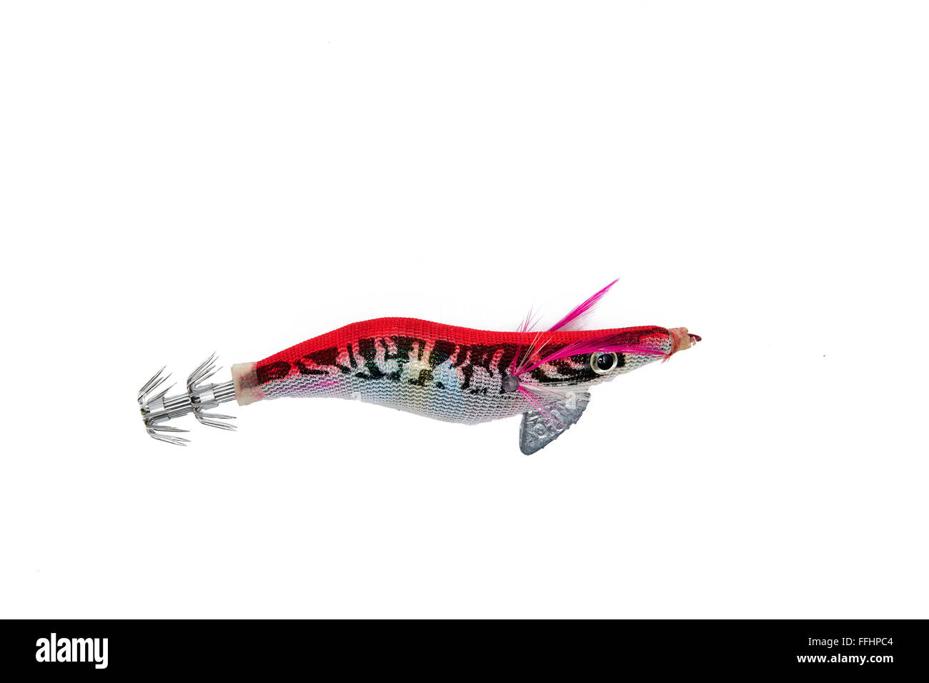 Fishing bait isolated on white background, top view Stock Photo - Alamy