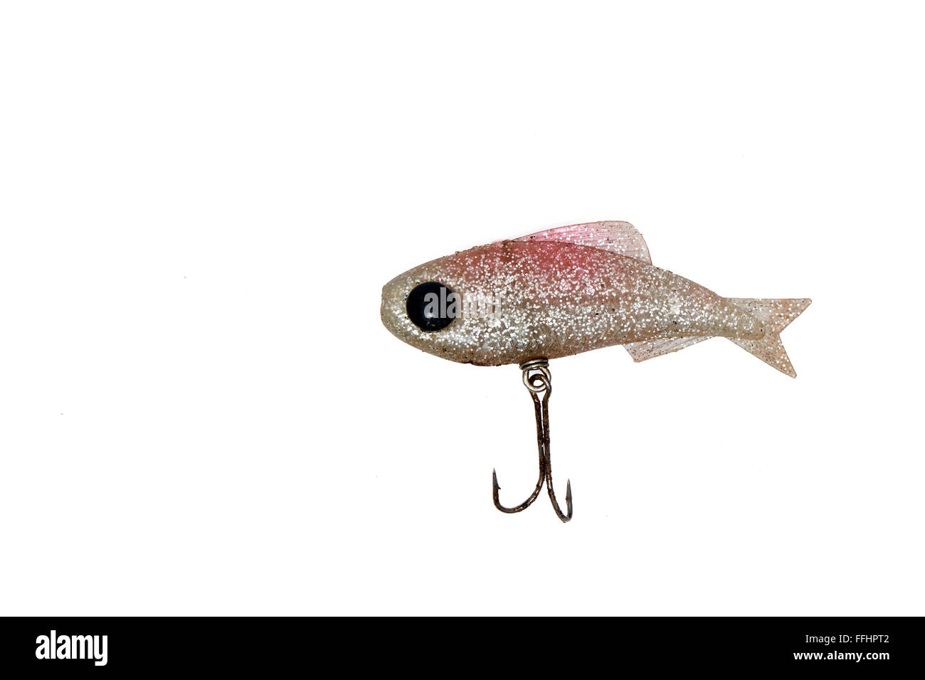 Fishing bait isolated on white background, top view Stock Photo - Alamy