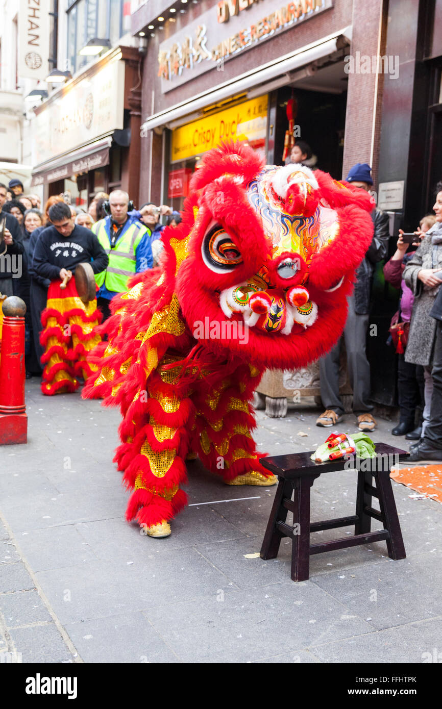 London, UK, 14th Feb, 2016. For the Choi Ching ritual, cabbage ...