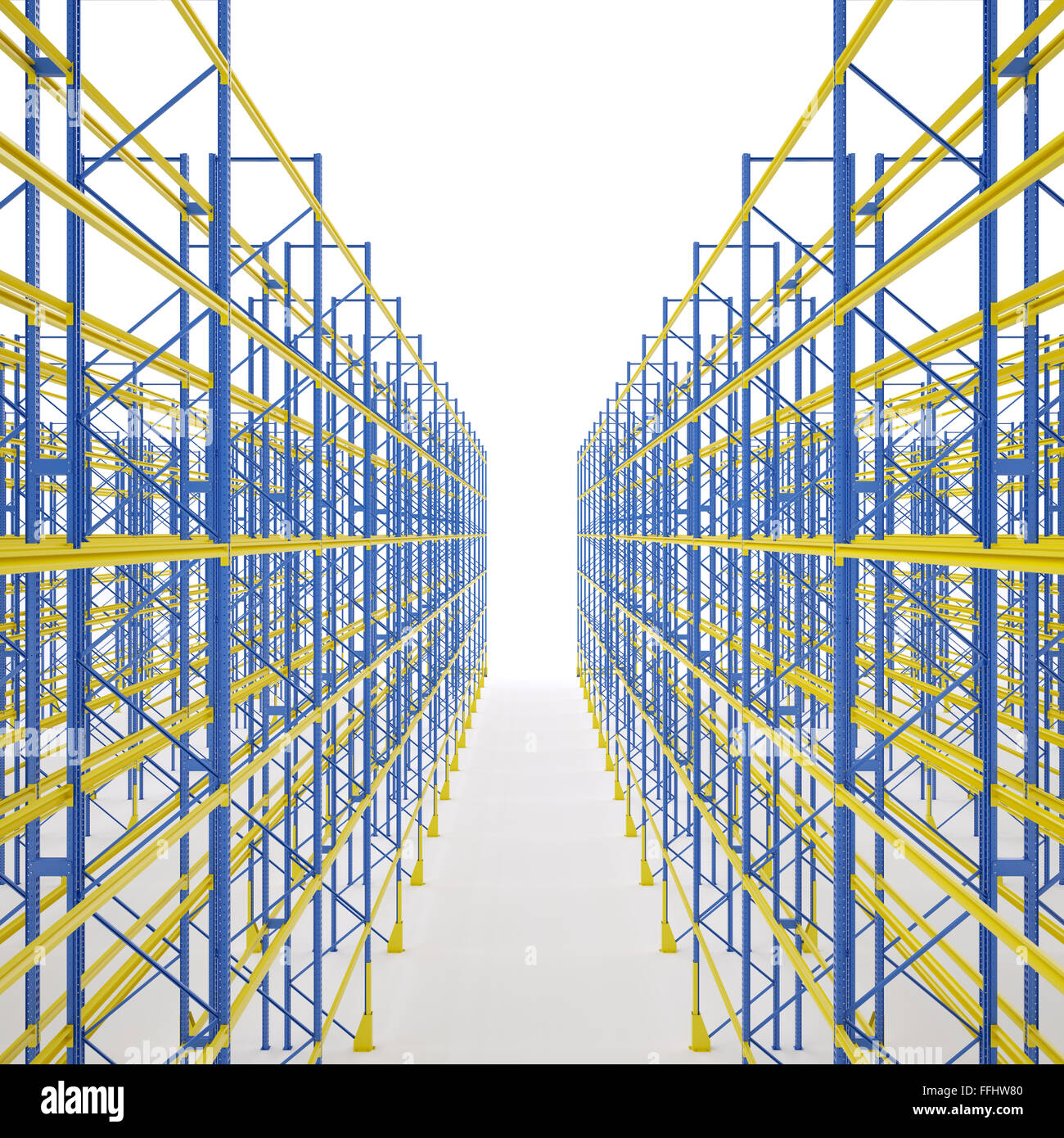 Storage racks isolated on white Stock Photo - Alamy