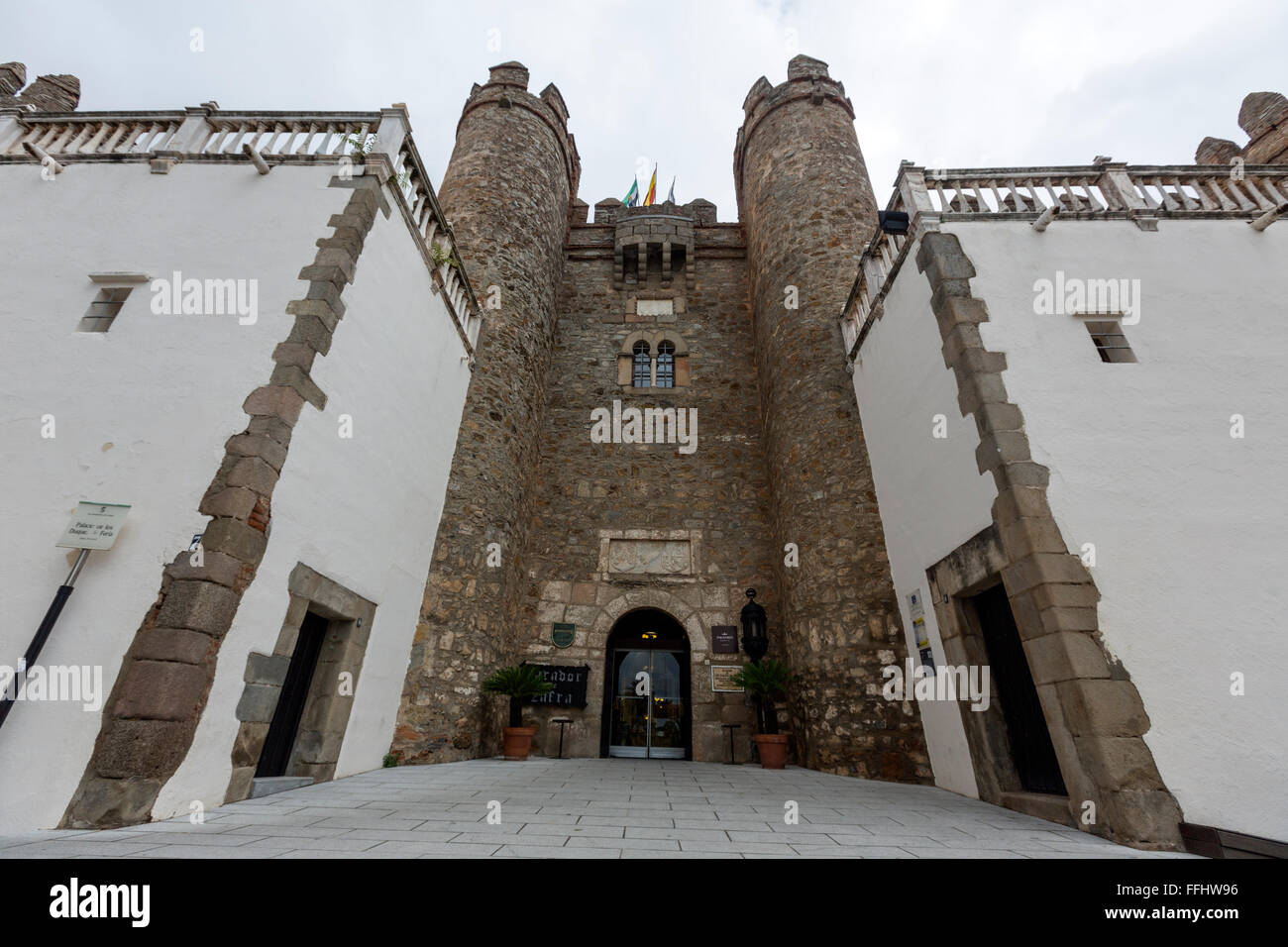 The Gothic castle of Zafra, Palacio de los Duques de Feria, currently ...
