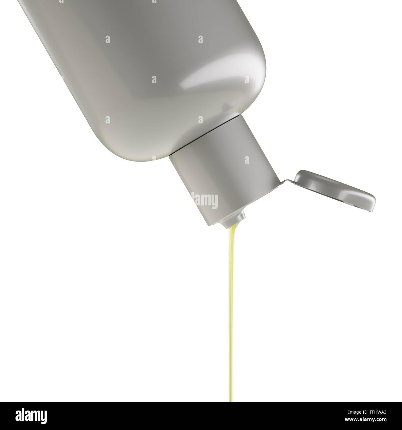 Pouring oil or shampoo from the bottle close-up shot Stock Photo - Alamy