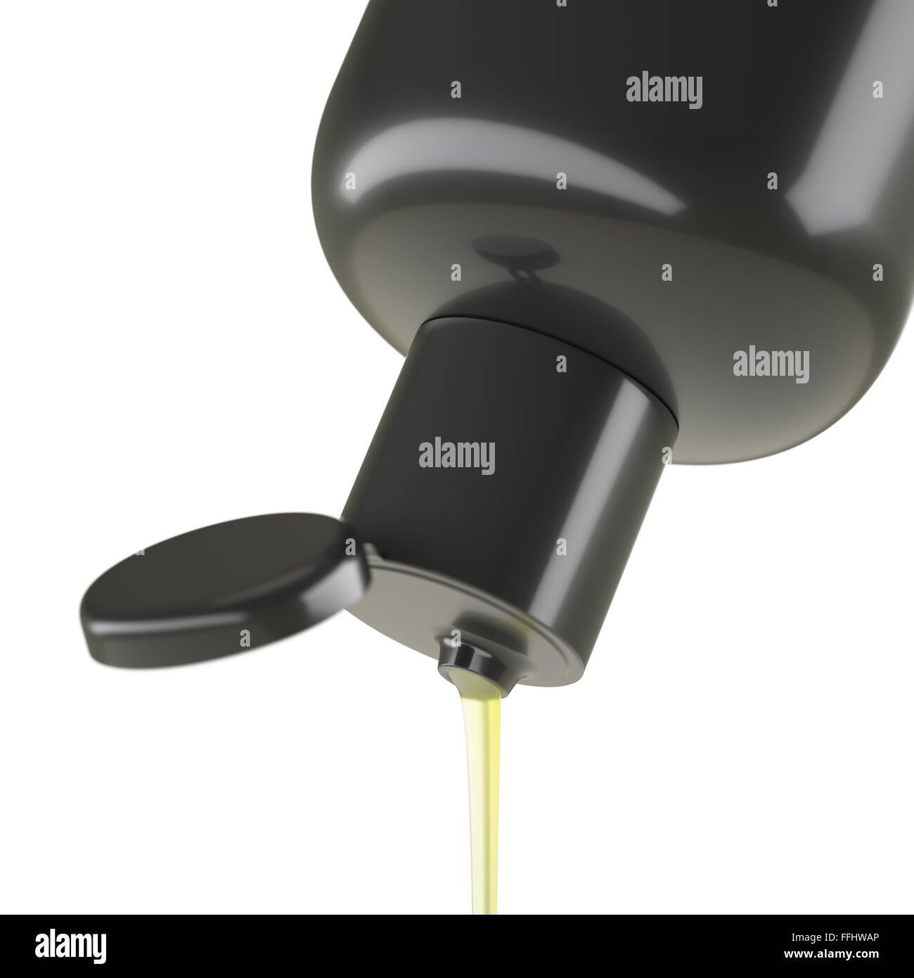 Pouring oil or shampoo from the bottle close-up shot Stock Photo - Alamy
