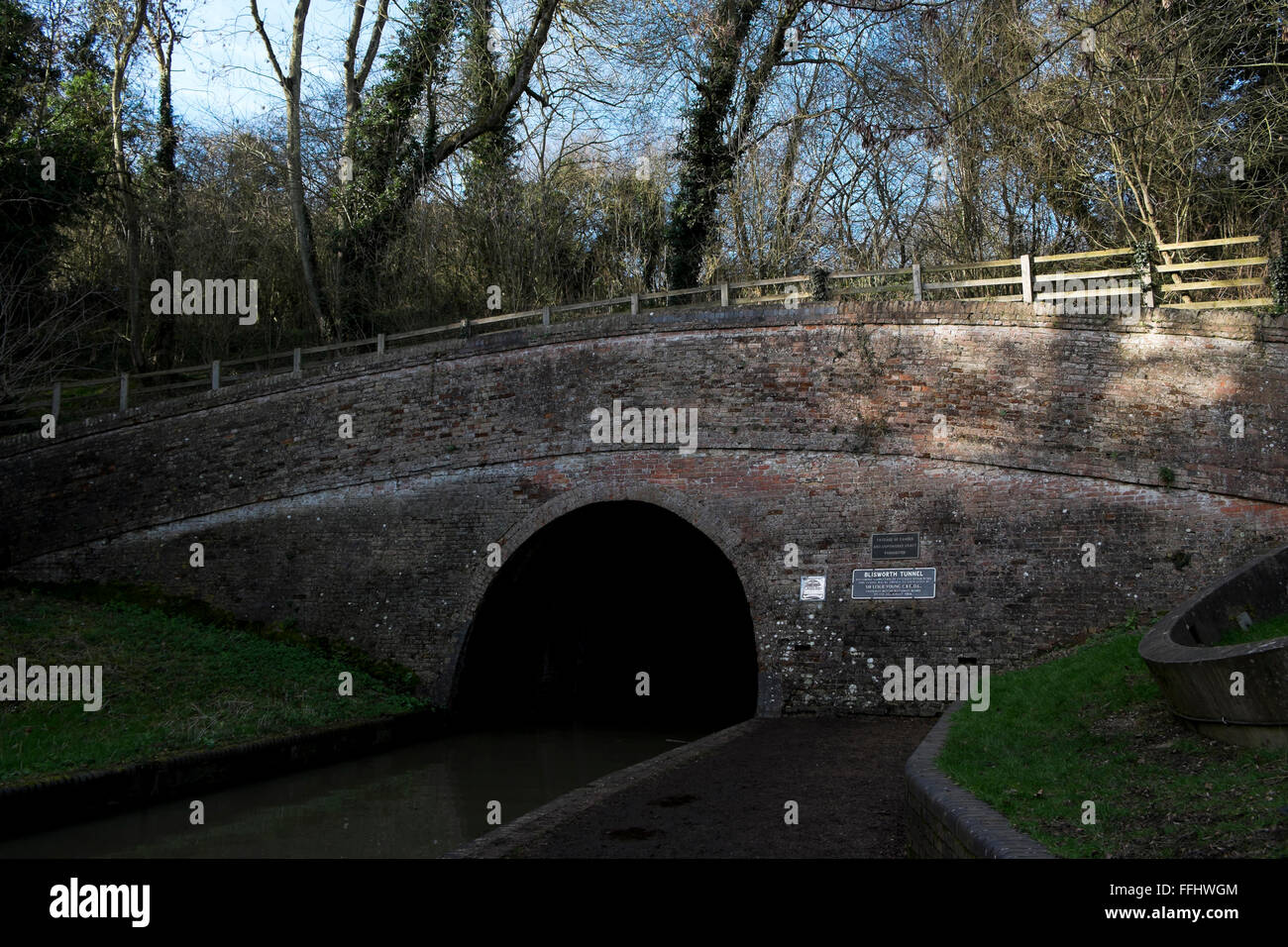 The entrance to Blisworth tunnel Stock Photo - Alamy