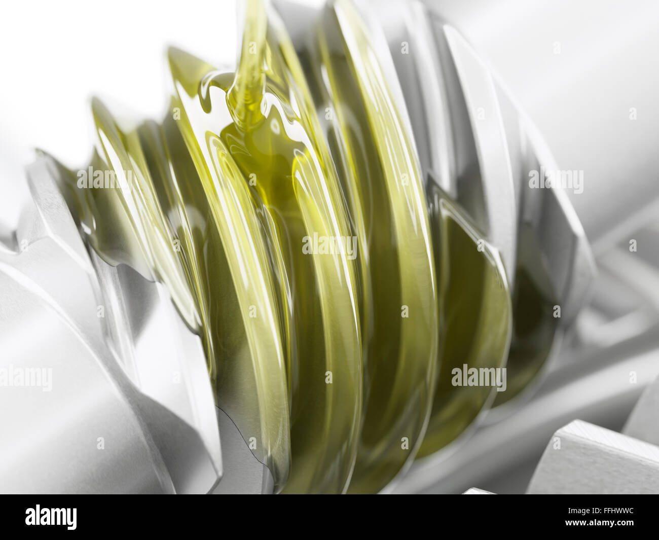 Oiling gears close up shot Stock Photo - Alamy