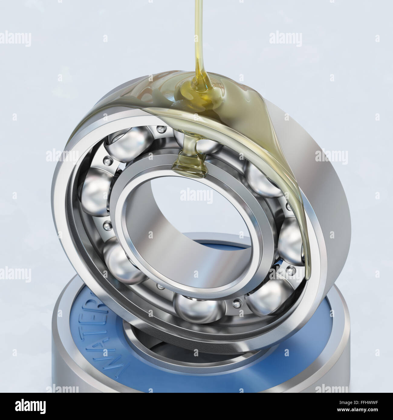 Oiling ball bearing close-up isolated on white Stock Photo - Alamy