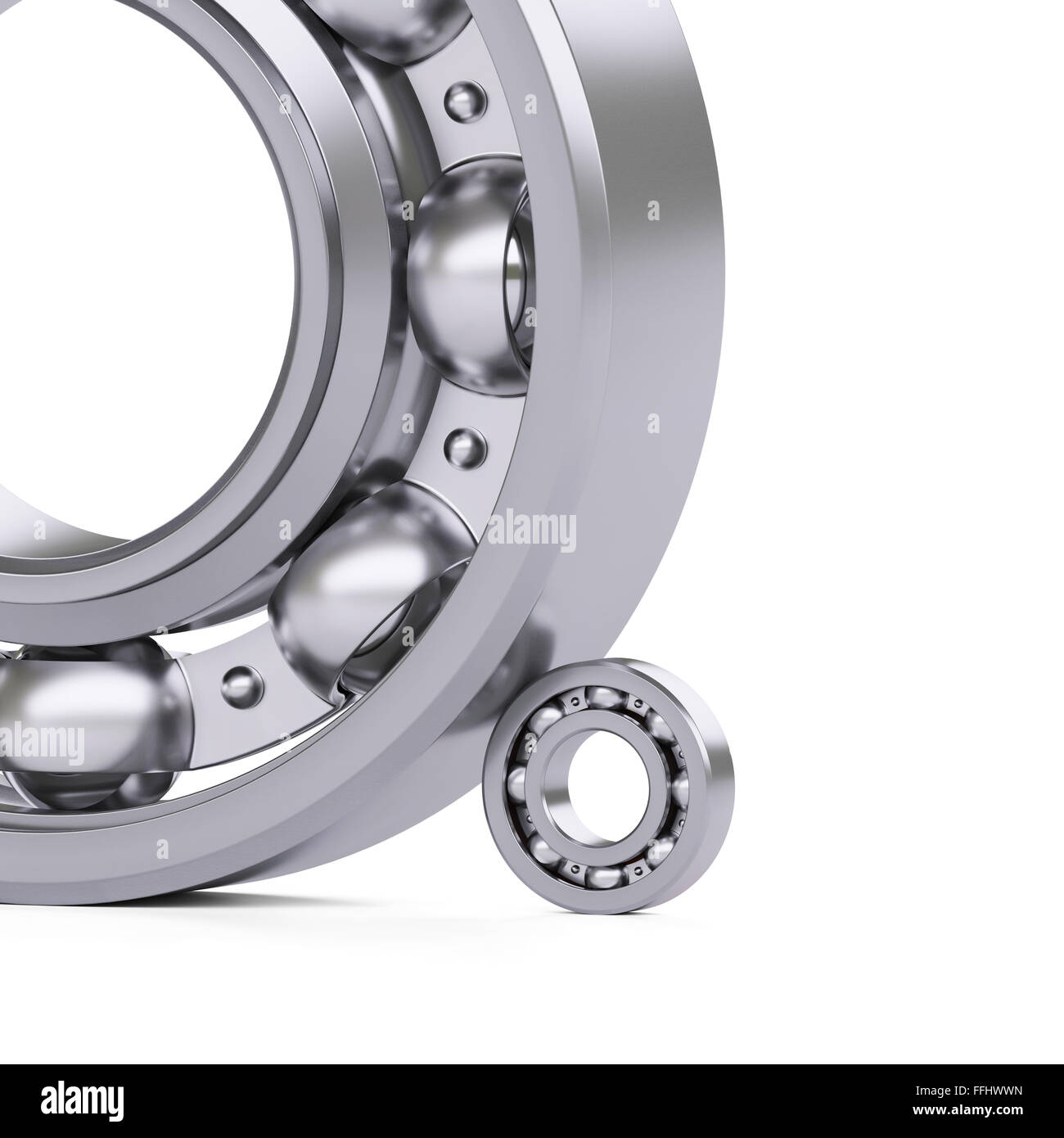 Ball bearings close-up isolated on white Stock Photo - Alamy