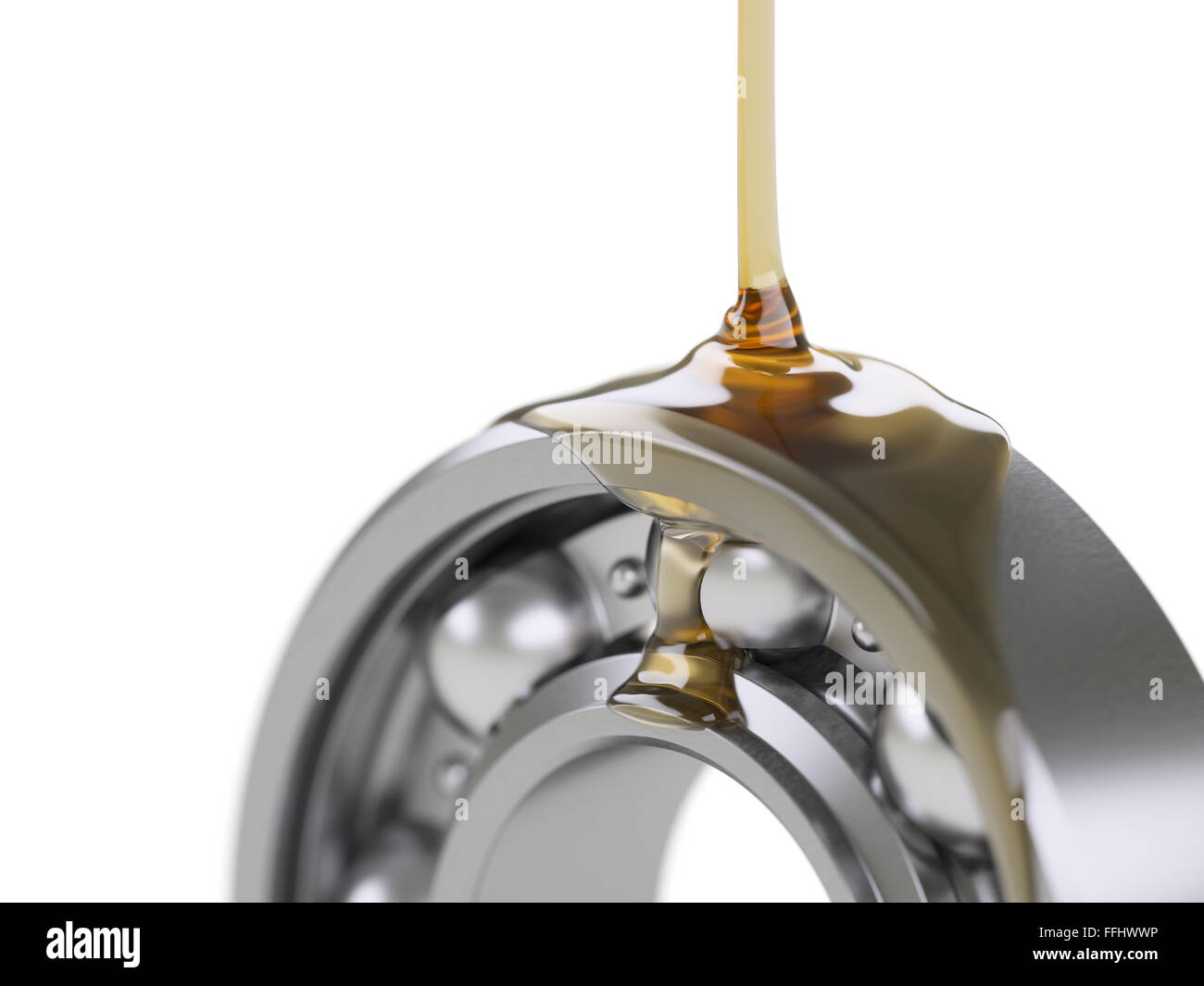 Oiling ball bearing close-up isolated on white Stock Photo - Alamy