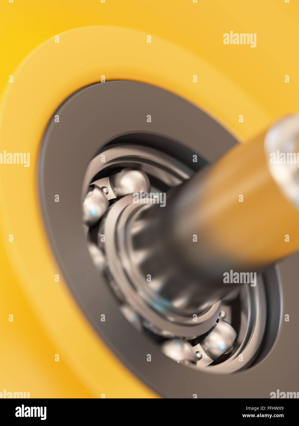 Ball bearing inside of wheel close-up Stock Photo - Alamy