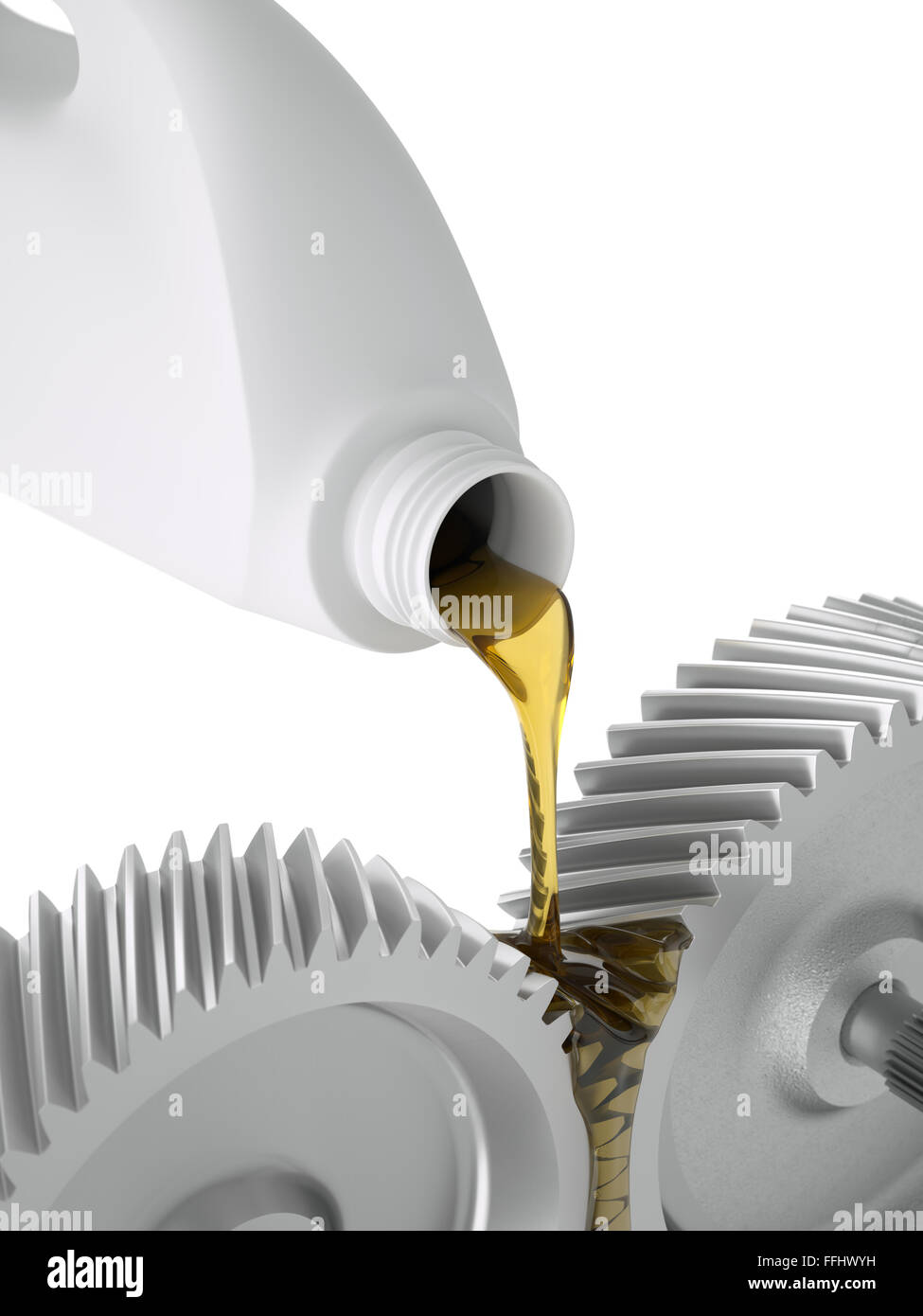 Oiling gears close up shot Stock Photo - Alamy