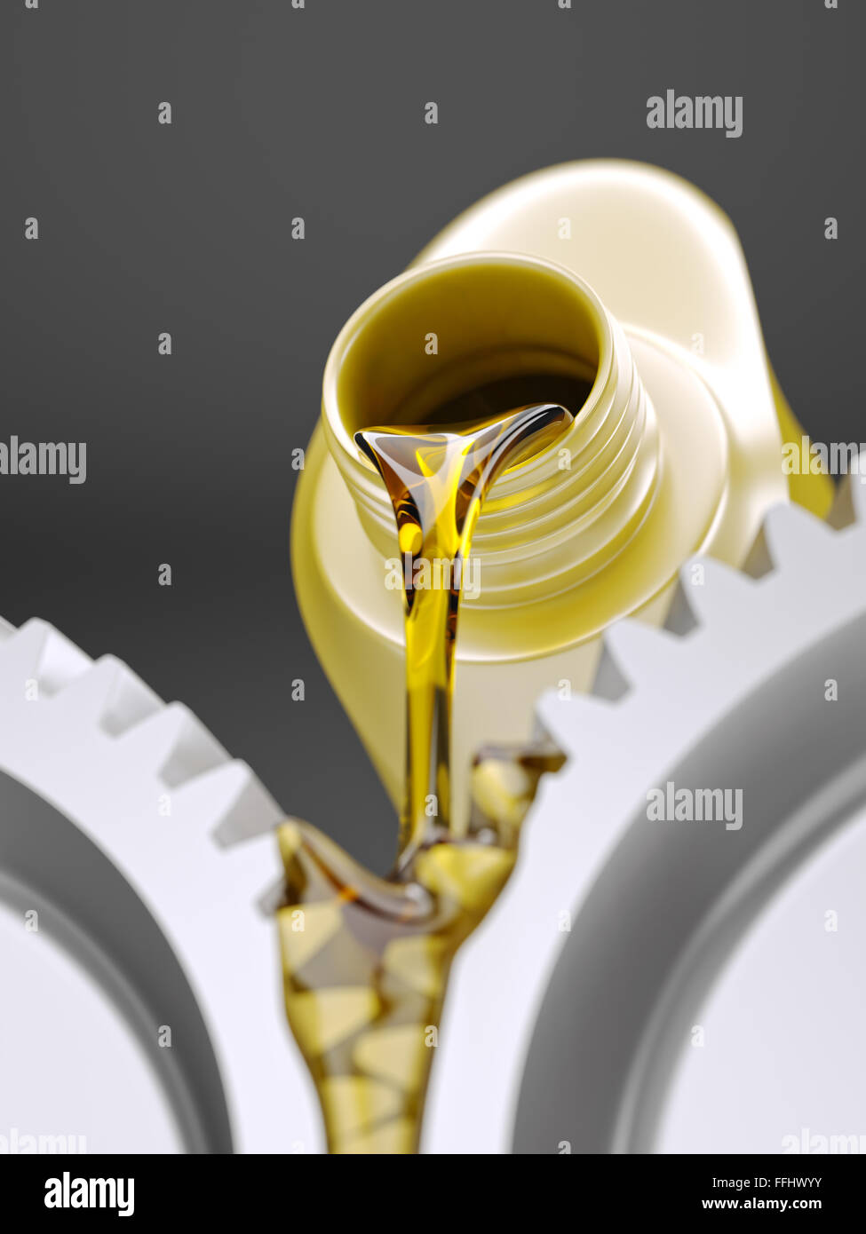 Oiling gears close up shot Stock Photo - Alamy