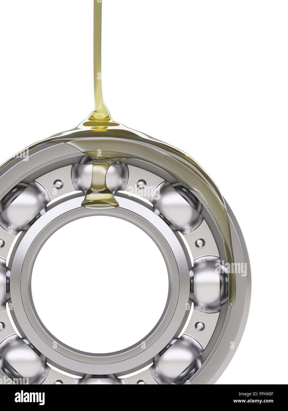 Oiling ball bearing close-up isolated on white Stock Photo - Alamy
