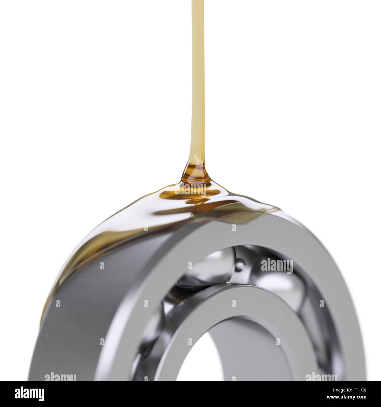 Oiling ball bearing close-up isolated on white Stock Photo - Alamy