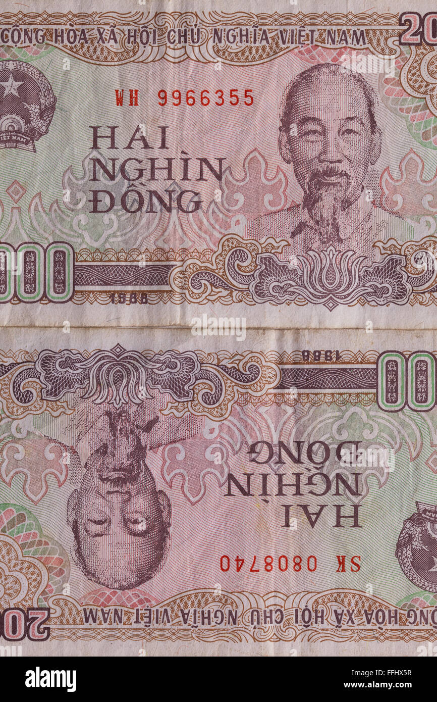 Detail of Vietnam dong banknotes Stock Photo - Alamy