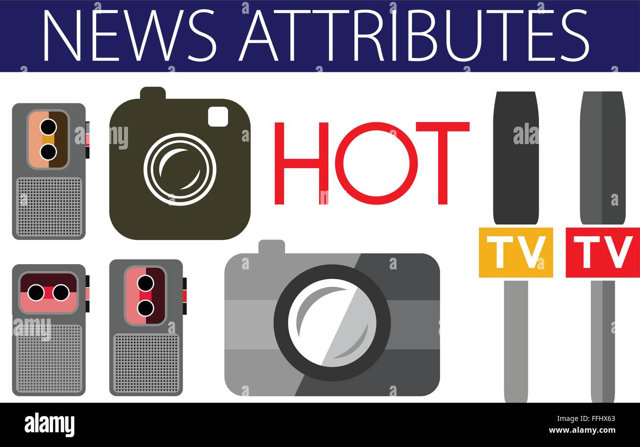 Media press camera Stock Vector Images - Alamy