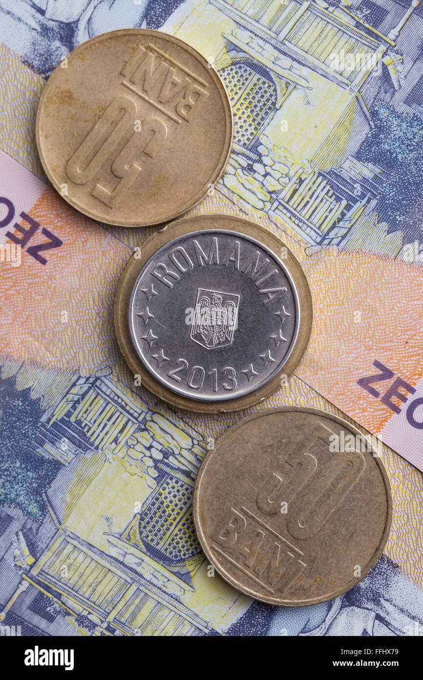 Banknotes coins romania hi-res stock photography and images - Alamy