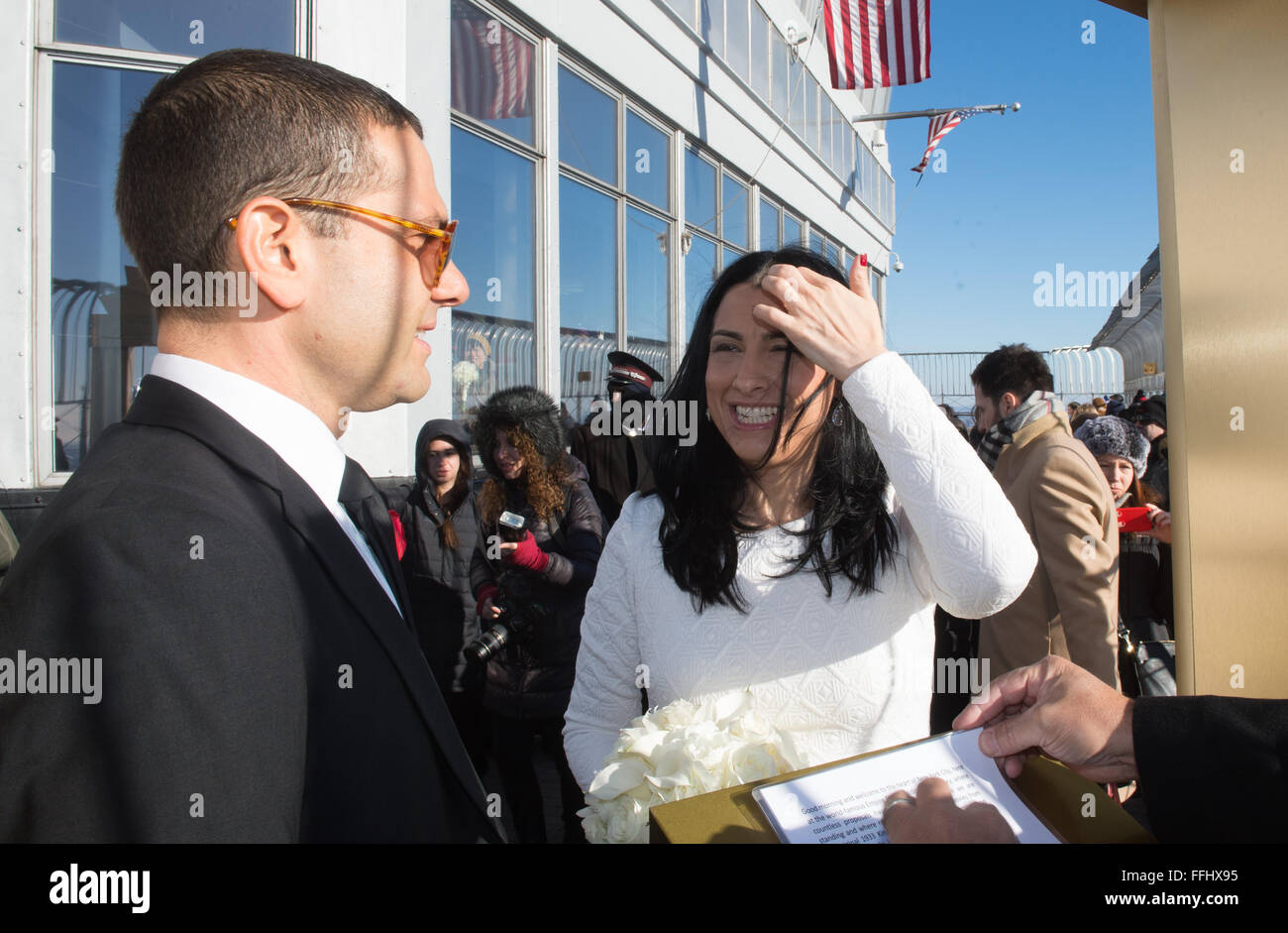 New York, NY, USA. 14th Feb, 2016. Shanta Mali and Sean Smith of New ...