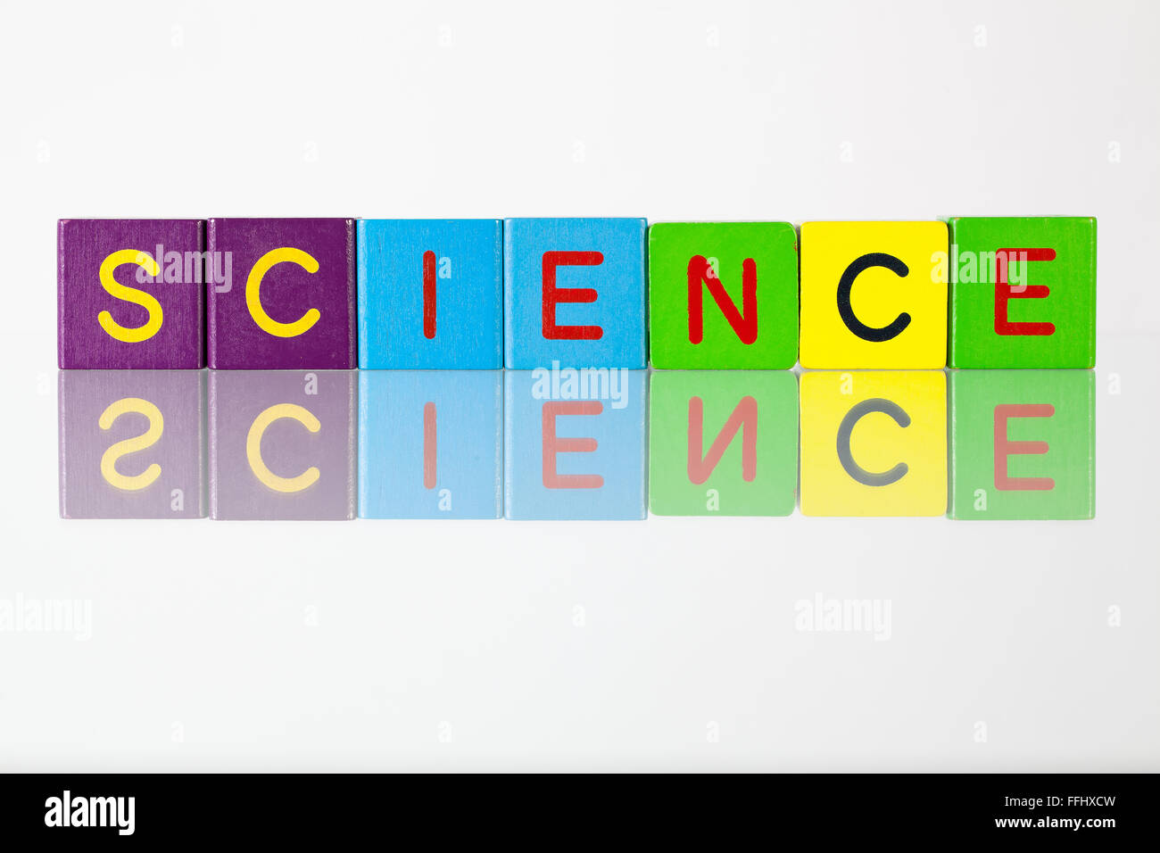 Science - an inscription from children's wooden blocks Stock Photo - Alamy