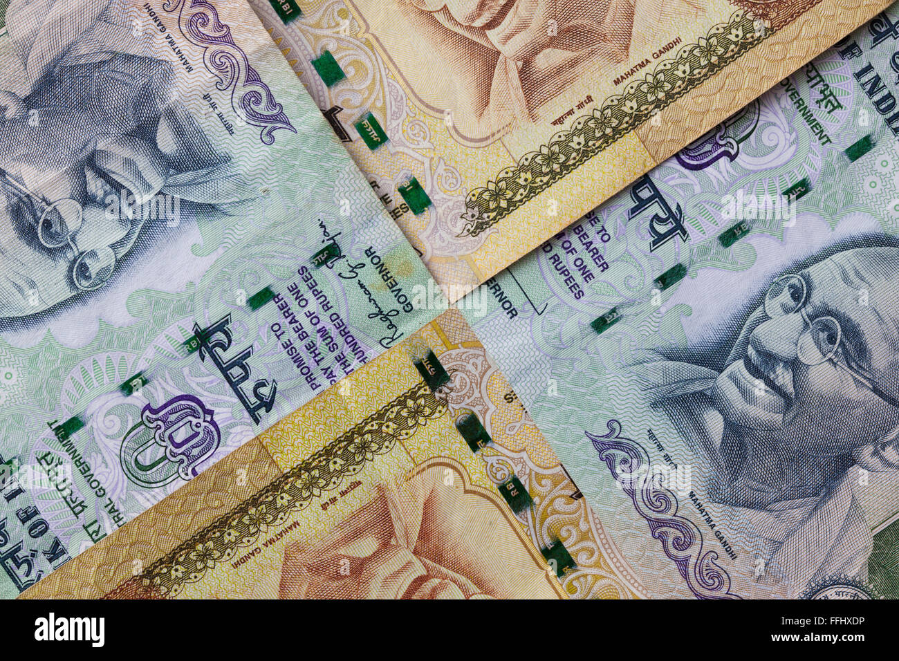 Detail of Indian Rupee banknotes Stock Photo - Alamy