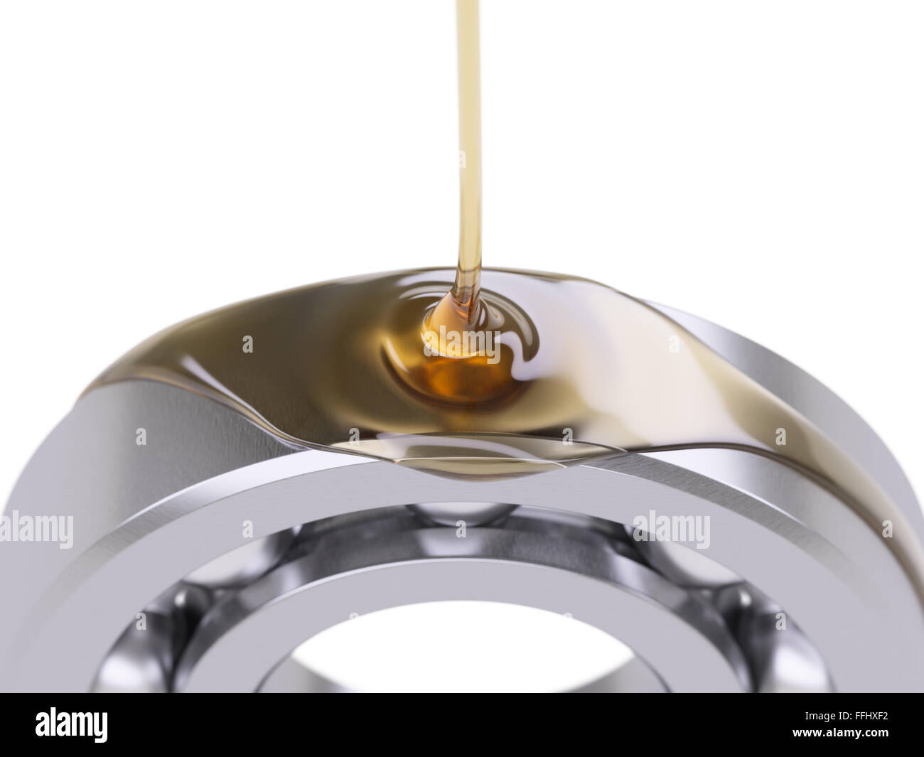 Oiling ball bearing close-up isolated on white Stock Photo - Alamy