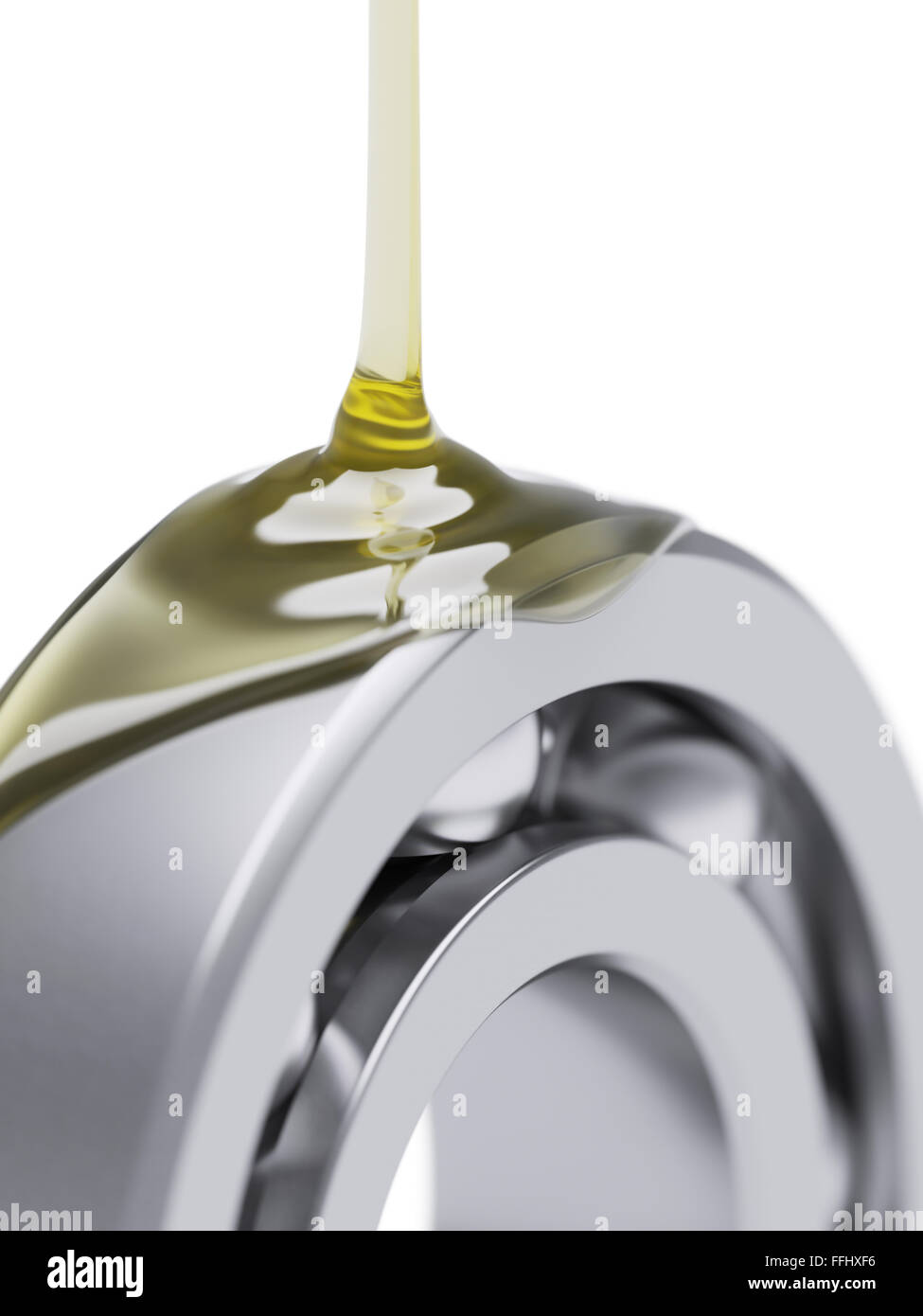 Oiling ball bearing close-up isolated on white Stock Photo - Alamy