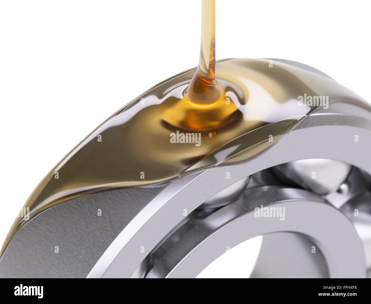 Oiling ball bearing close-up isolated on white Stock Photo - Alamy
