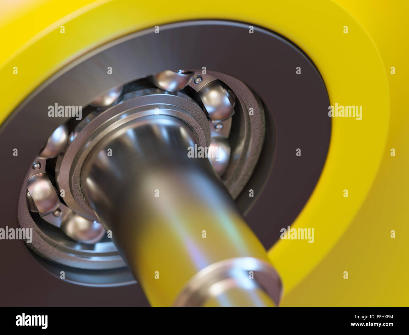 Ball bearing inside of wheel close-up Stock Photo - Alamy
