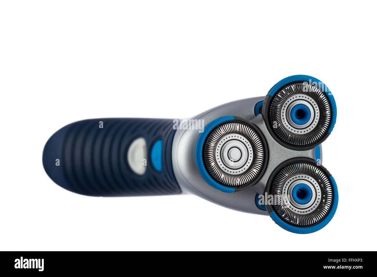 Electric shaver closeup on white background Stock Photo - Alamy
