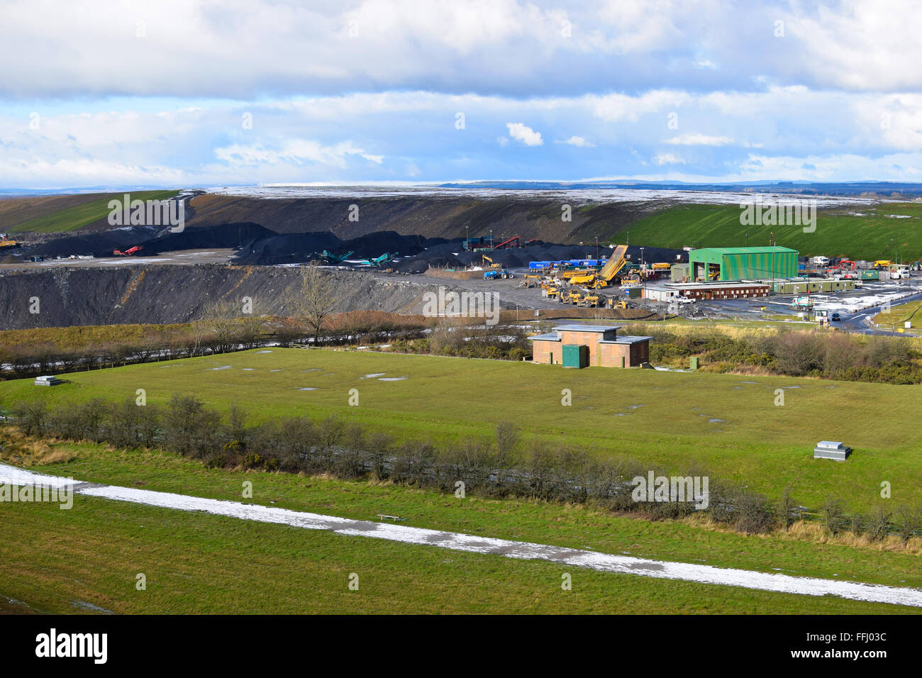 Banks Mining opencast site, near Cramlington, Northumberland, UK Stock ...