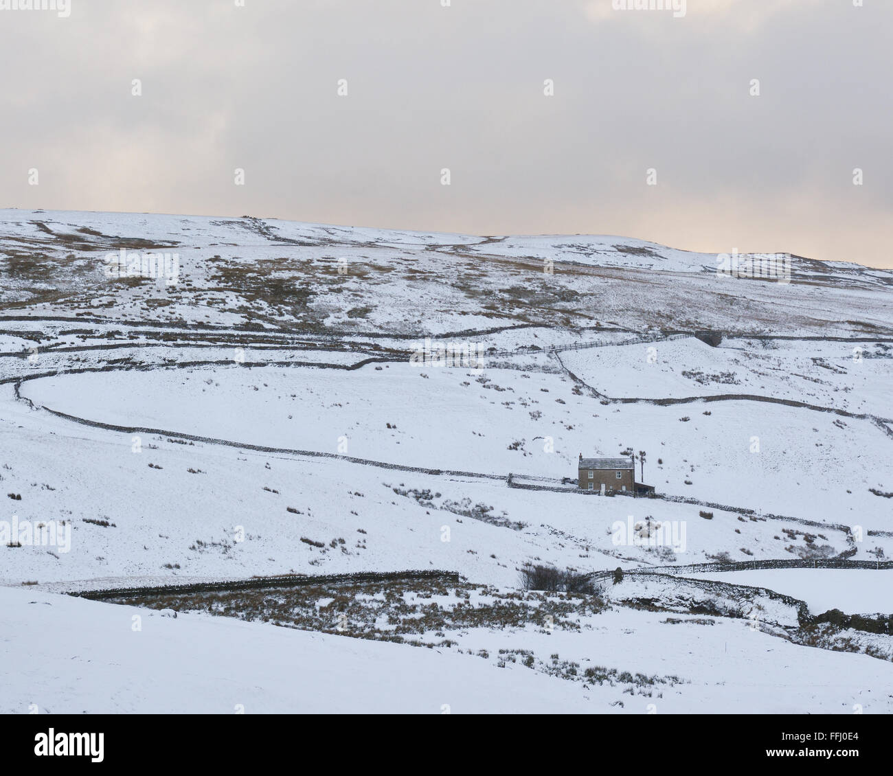 The Pennines, near Stainmore, Yorkshire, England. 14th Feb, 2016: UK ...