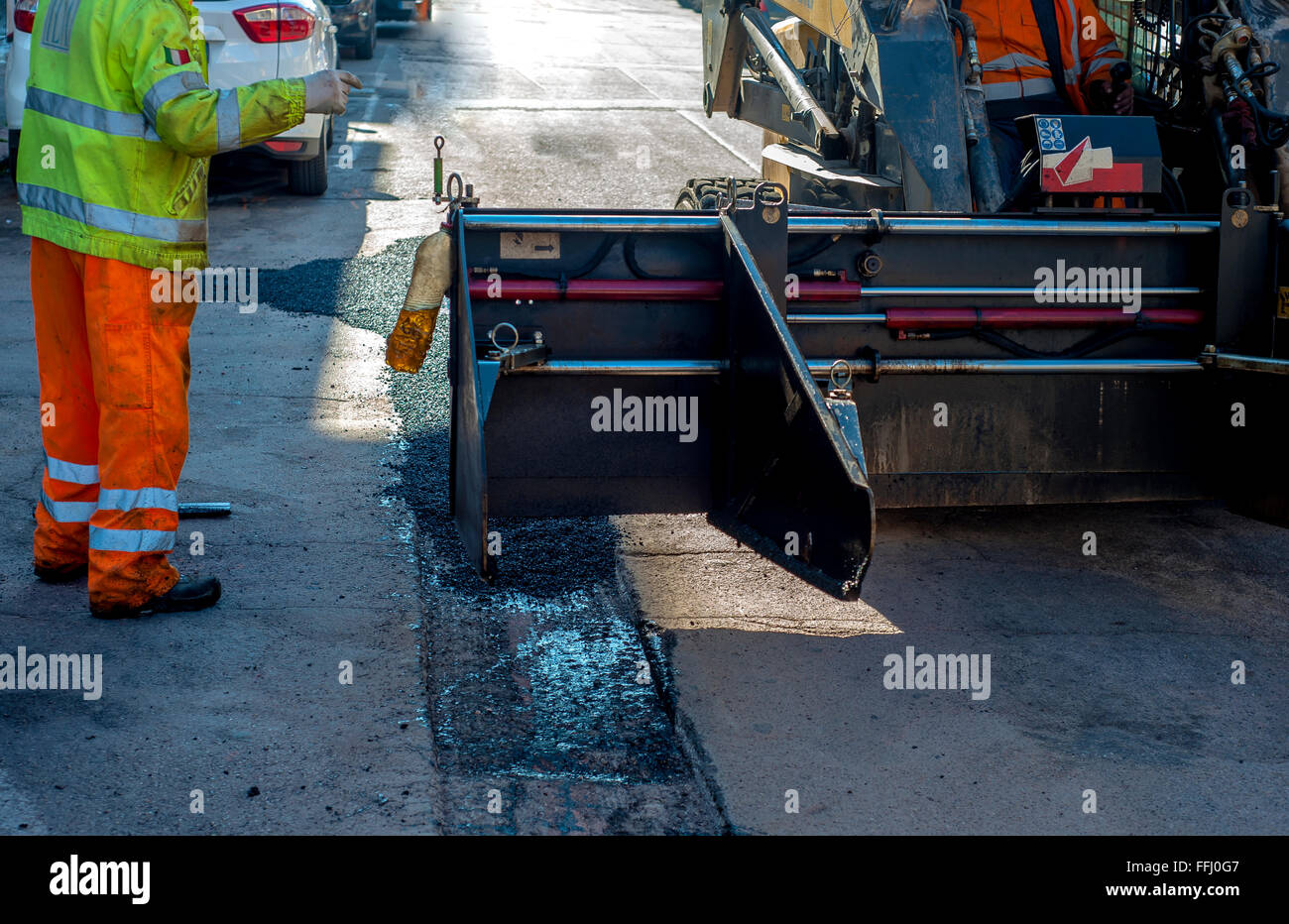 Asphalt paver machine hi-res stock photography and images - Alamy