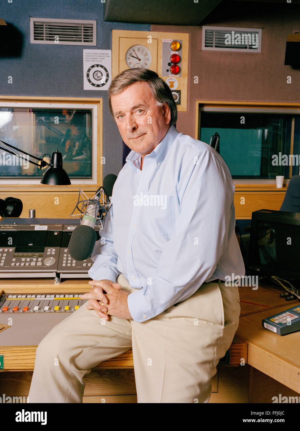 Sir Terry Wogan, Irish radio and television broadcaster photographed in ...