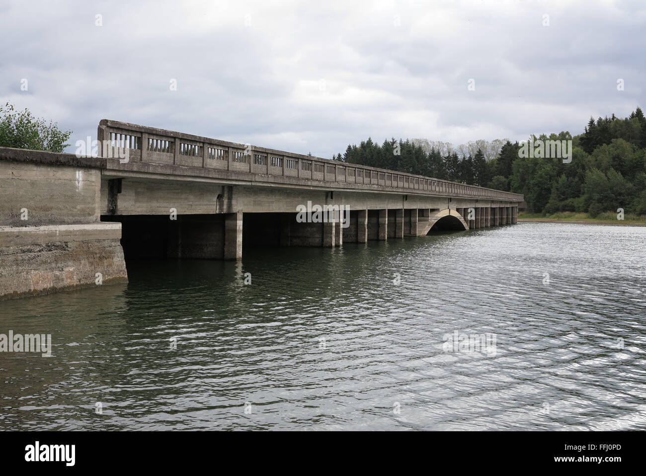 Unfinished bridge from 1930, Czech republic Stock Photo - Alamy