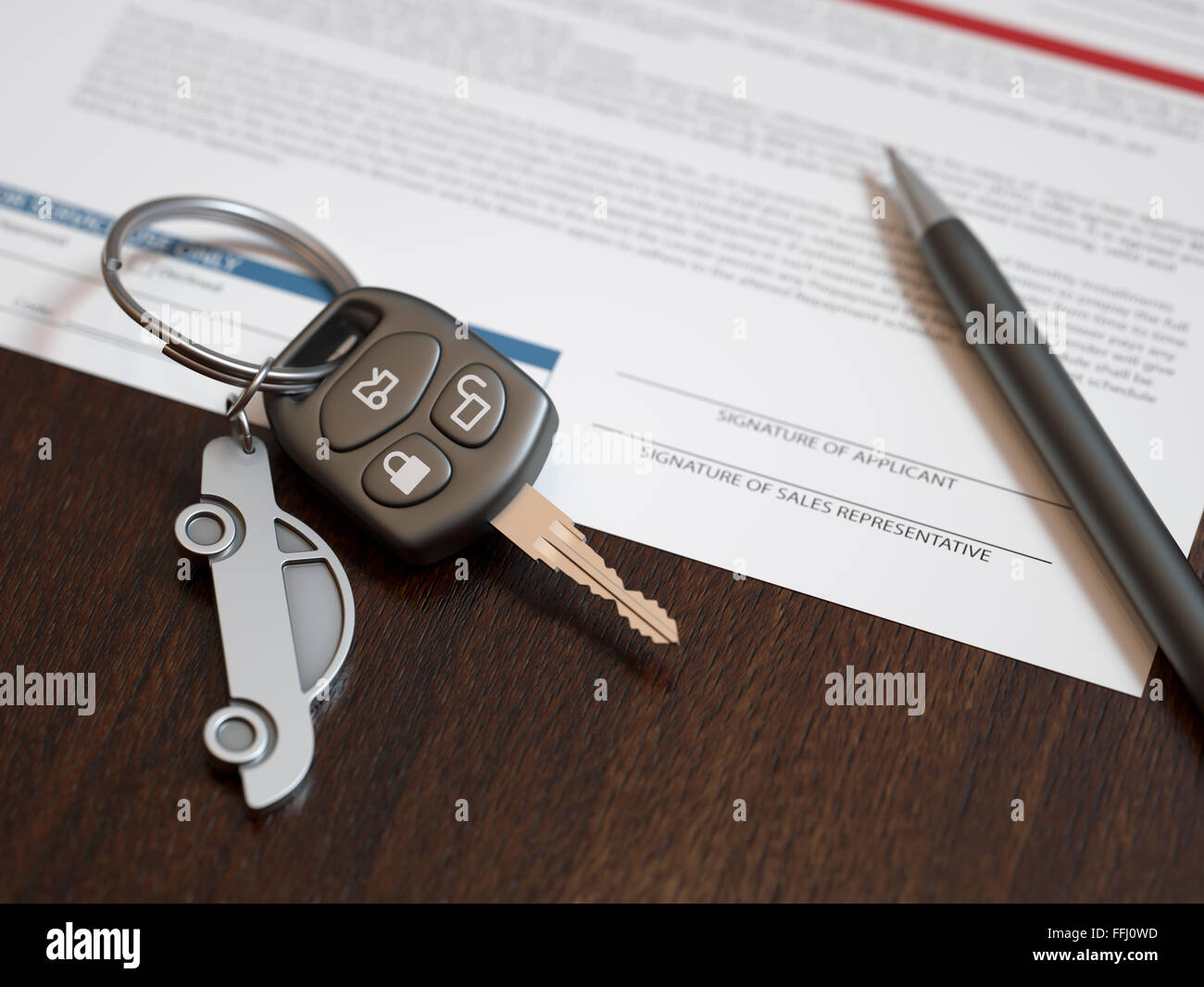 Car loan calculation concept with car keys Stock Photo - Alamy